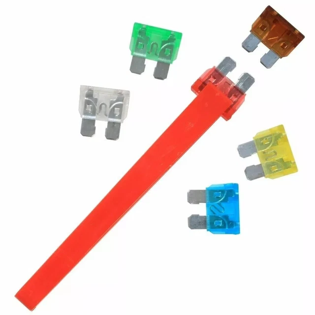 AUTOMOTIVE FUSE REMOVER + 6 STANDARD FUSES Puller/Extractor/Insertion ...