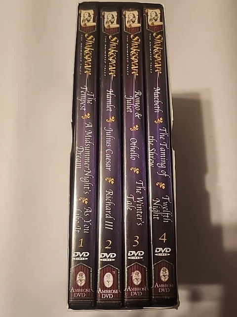 SHAKESPEARE: THE ANIMATED Tales (4 DVD Box Set) - NTSC £67.69 - PicClick UK