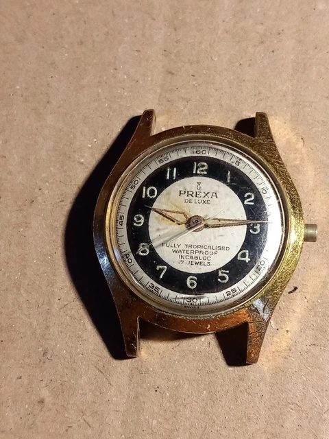 MONTRE MÉCANIQUE ANCIENNE Prexa De Luxe Fully Tropicalised (17 Jewels ...