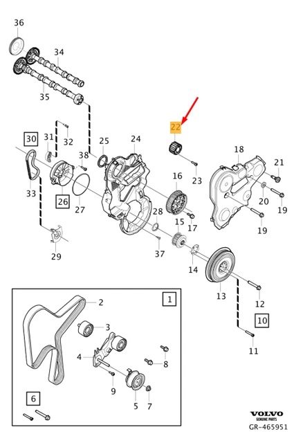 VOLVO XC60 MK2 Fuel Pump Pulley 31368407 NEW GENUINE £103.36 - PicClick UK