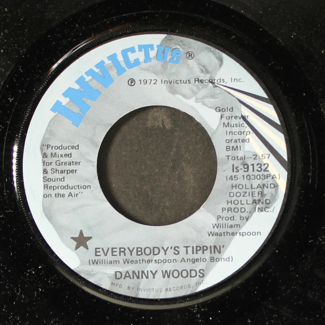 DANNY WOODS : everybody's tippin' / montagnes russes INVICTUS 7" simple ...
