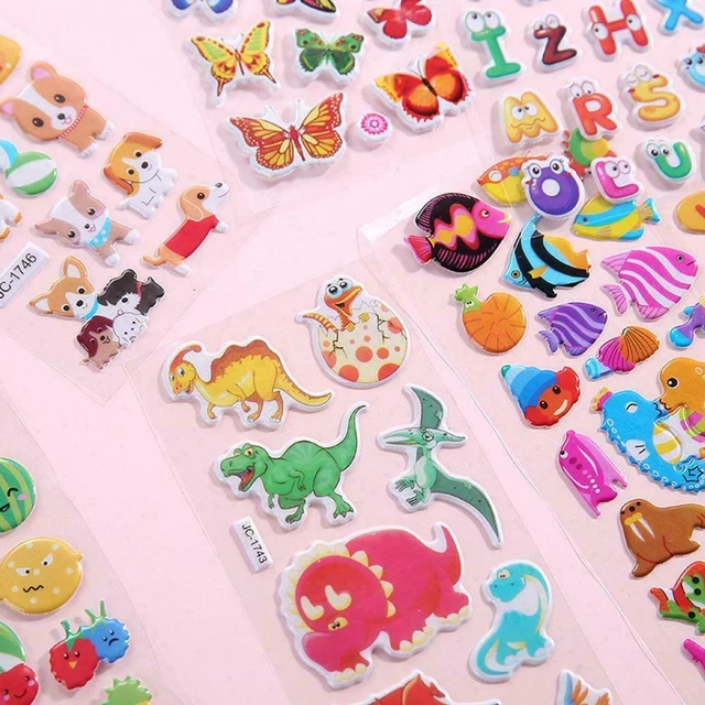 3D CARTOON KIDS Bubble Stickers Classic Toys Sticker X1 Reward School ...