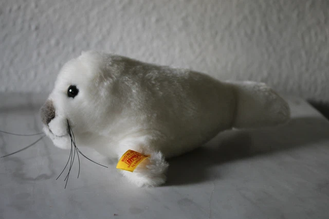 STEIFF COSY HEULER (Robbe) Nr. 090103, ca. 20 cm, neuwertig, mit Knopf ...