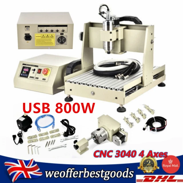 USB 4 AXIS CNC 3040T Router Engraver Engraving Milling Carving Machine ...