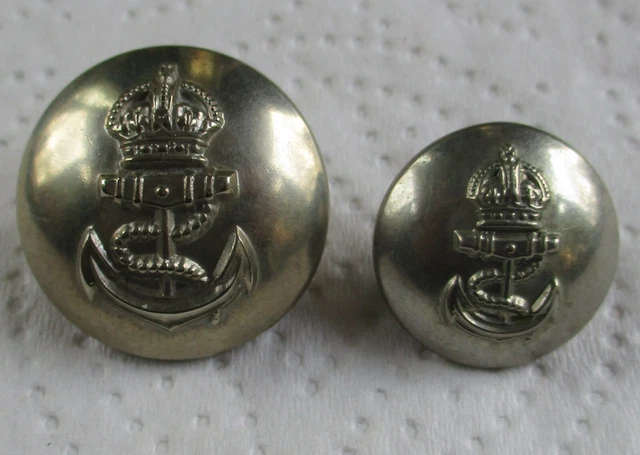 2X BRITISH:&ADMIRALTY CONSTABULARY NICKEL BUTTONS" (24mm-19mm, WW2 ...