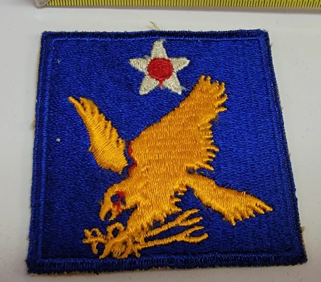 ORIGINAL WWII USAAF 2nd US Army Air Force Air Corps Shoulder Embroidered Patch £39.52 - PicClick UK