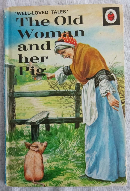 RARE/VINTAGE WELL LOVED Tales The Old Woman and her Pig Ladybird Book ...