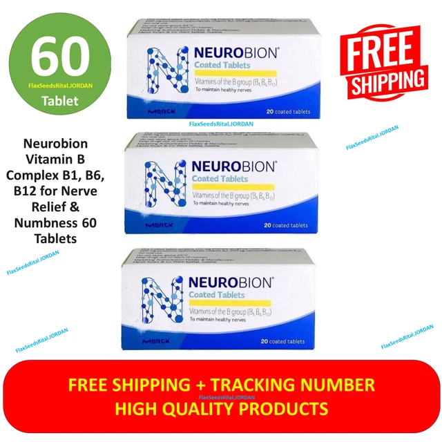 3X NEUROBION -NERVE Relief, Numbness & Tingling, Vitamin B1,B6,B12- 60 ...