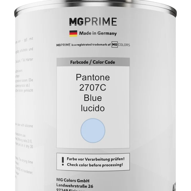 PANTONE 2707C BLUE lucido Vernice acrilica 1,5 litri in barattolo EUR ...
