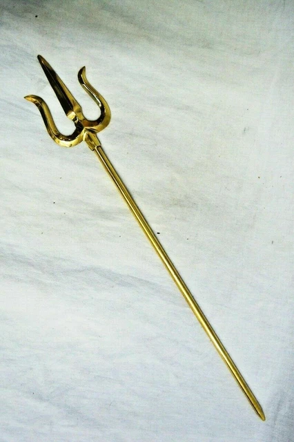 LORD SHIVA'S TRIDENT Trishul Trishool Prong- Brass Statues for temple ...