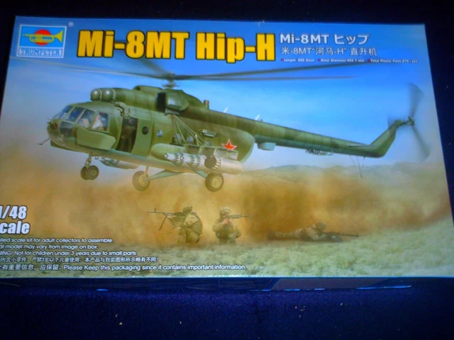 TRUMPETER 1/48 SCALE Russian Army Mi-8Mt Hip-H Helicopter £45.00 ...