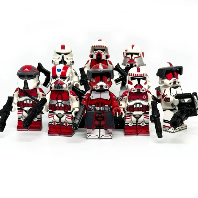 CORUSCANT GUARD SHOCK Troopers Commander Fox Red Clones Star Wars Clone ...