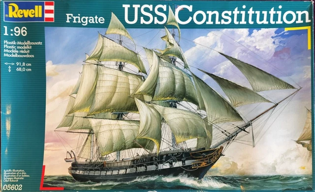 REVELL 1:96 USS CONSTITUTION Old Ironsides Frigate Model Kit 05602 ...