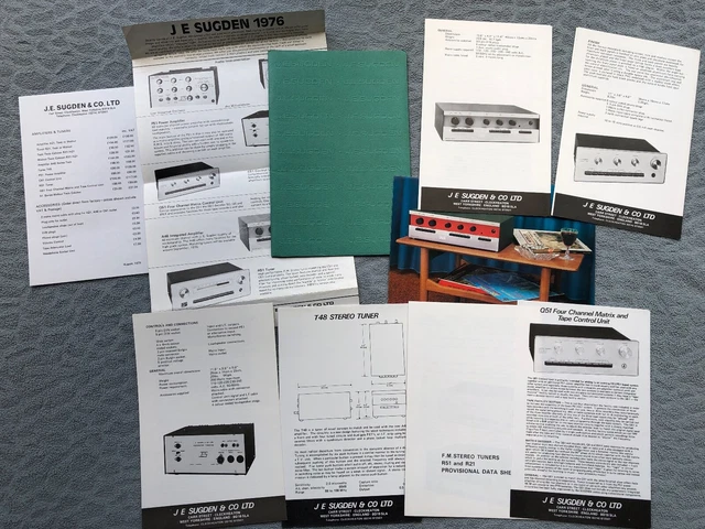 JE SUGDEN HIFI Catalogue Amplifier Tuner Data Sheet A48 T48 A21 R21 C51 ...