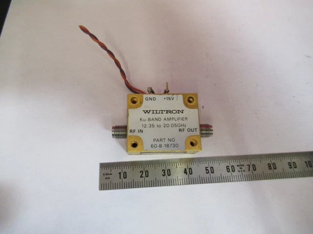 KU-BAND MICROWAVE AMPLIFIER RF Frequency 20 GHZ WILTRON As Pictured ...
