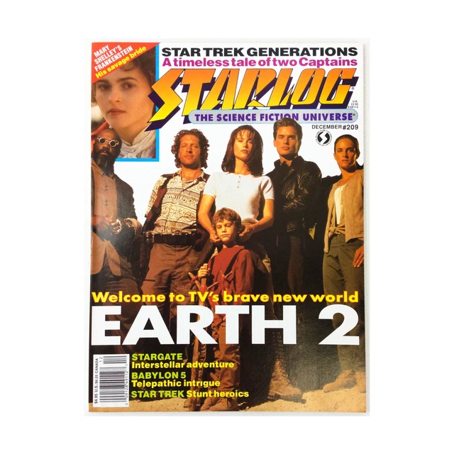 STARLOG GROUP STARLOG #209 "Earth 2, Stargate, Babylon 5" Mag VG+ £4.02 ...
