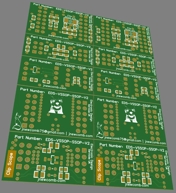 ADAPTER PCB PROTOTYP Breakout Board, Vssop8, Vssop10, Vssop20, Ssop28 ...
