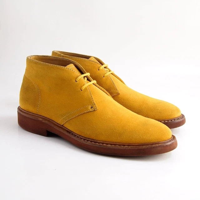 PACIOTTI CHUKKA DESERT Ankle Boots Yellow Suede Mens Size US 8 EU 41 £ ...