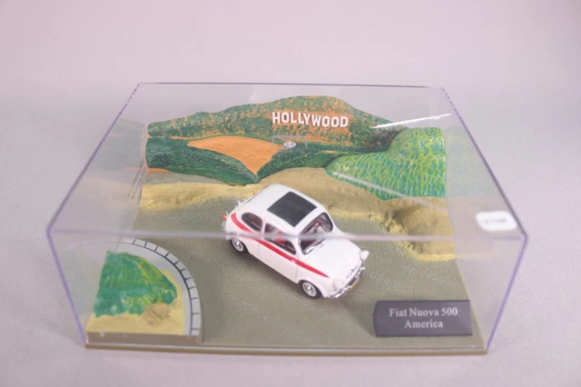 LE7286 UNIVERSAL HOBBIES Hachette 1/43 Coffret diorama Fiat Nuova 500 ...