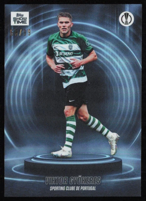 2023-24 TOPPS SHOWTIME UEFA UCL Viktor Gyokeres/99 Sporting Lisbona ...