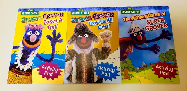 NEW LOT OF 3 SESAME STREET GROVER and friends Colorng Activity Pads ...