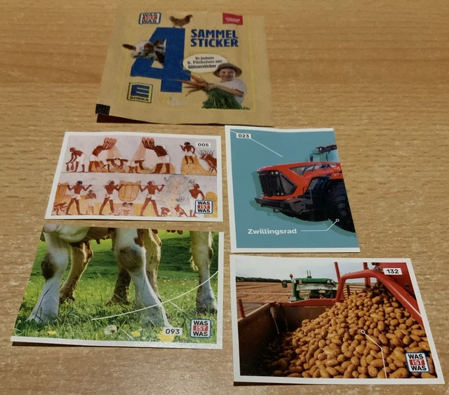 4 STK. WAS ist Was Sammelsticker Edeka 2025 Landwirtschaft, 005, 023 ...