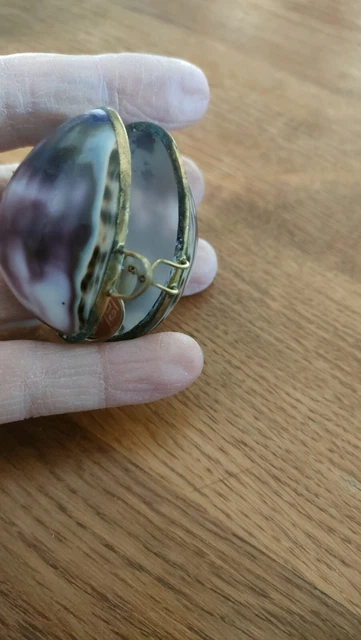 BOITE COQUILLAGE AVEC chapelet en nacre et laiton EUR 40,00 - PicClick FR