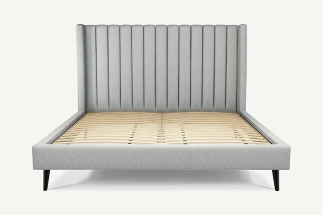 MADE.COM CORY KING Size Bed, Wolf Grey Wool, £199.00 - PicClick UK