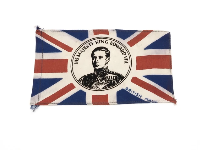 ANTIQUE UNION JACK Flag King Edward VIII Coronation 1937 - British Made ...