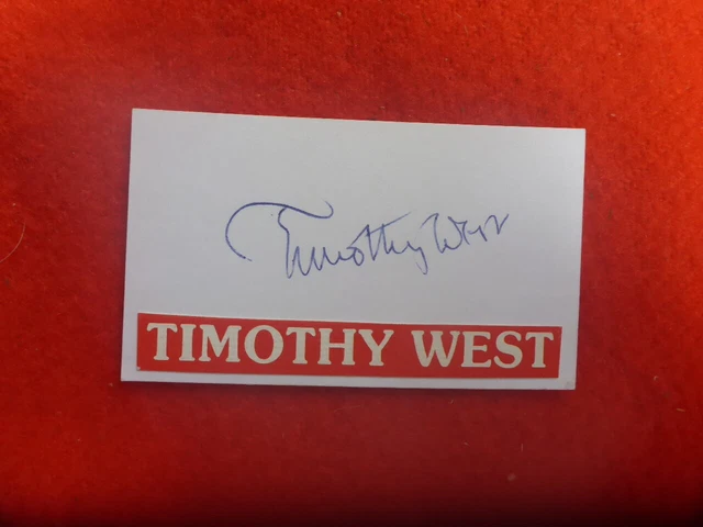 ACTOR TIMOTHY WEST Hand Signed Card 4,5Cm X 7.5Cm $12.00 - PicClick AU