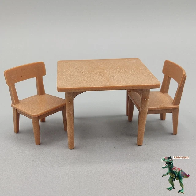 TABLE ET CHAISES Playmobil - western - bureau du shérif - salon - Fort - Fort EUR 4,50 - PicClick FR