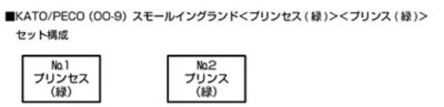 KATO/PECO OO-9 SMALL England Princess Green 51-201F Train Model £104.81 ...