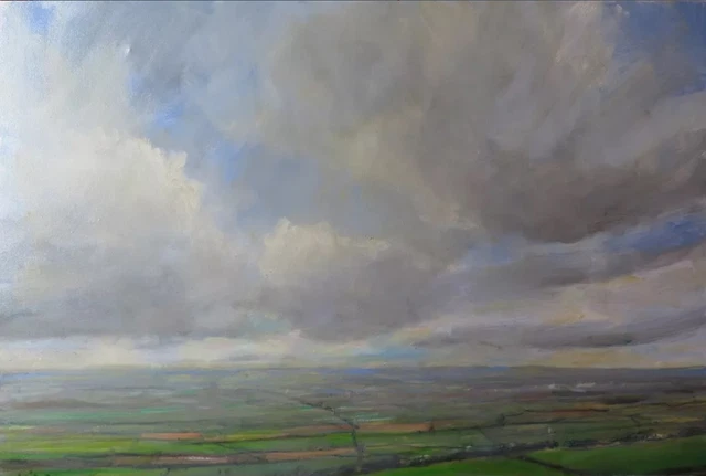 ORIGINAL LUDVIGSEN YORKSHIRE Wolds 2025 Yorkshire moors landscape Oil ...