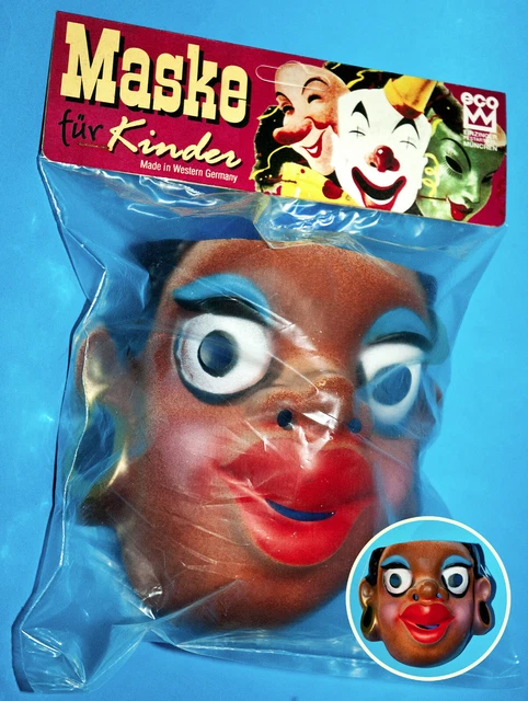 BLACK BOY KIDS Carnivals Mask 70S Old Carnival Mask Germany Mask Rare £ ...