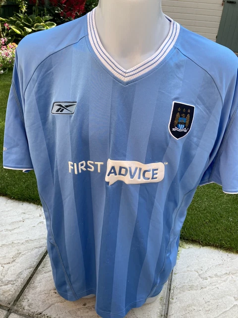 MANCHESTER CITY FOOTBALL Shirt 2002/03 2XL REEBOK Classic Soccer Jersey ...