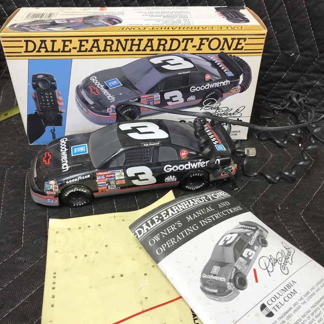 VINTAGE DALE EARNHARDT NASCAR Fone Race Car Shaped Phone Telephone #3 ...