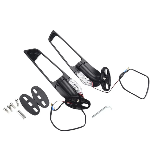 MOTORCYCLE REAR VIEW Side Mirror LED Turn Signal Light For YMH R3 R25 ...