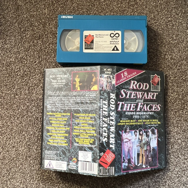 ROD STEWART AND the faces video biography 18 tracks VHS Video Tape Blue ...