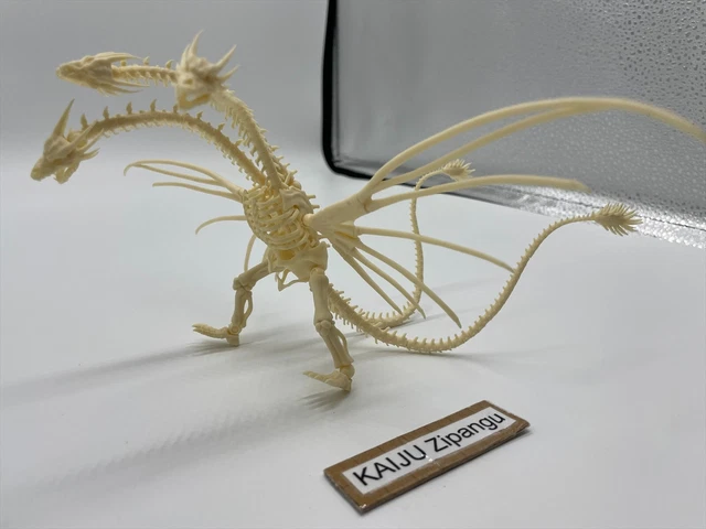 2021 BANIDAI KING Ghidorah Skeleton 5" tall Figure Bone Color Godzilla ...