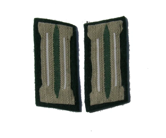 WW2 GERMAN ARMY Grey Generic enlisted ranks collar tabs on Dark Green £ ...