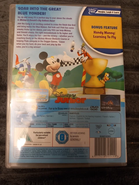 MICKEY MOUSE CLUBHOUSE Mickey And Donalds Big Balloon Race Dvd Kids $50 ...