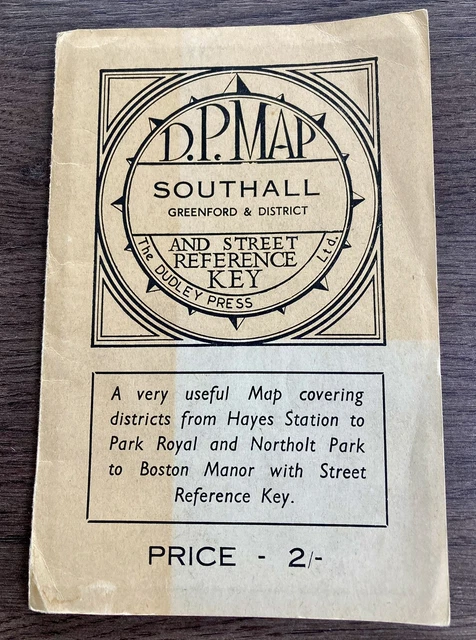 VINTAGE DP FOLD Out Map Of Southall 1960 £6.00 - PicClick UK