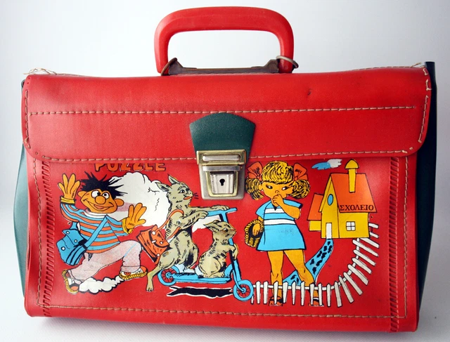 RARE VINTAGE 80'S Sesame Street Ernie Greek School Bag Made In Greece ...