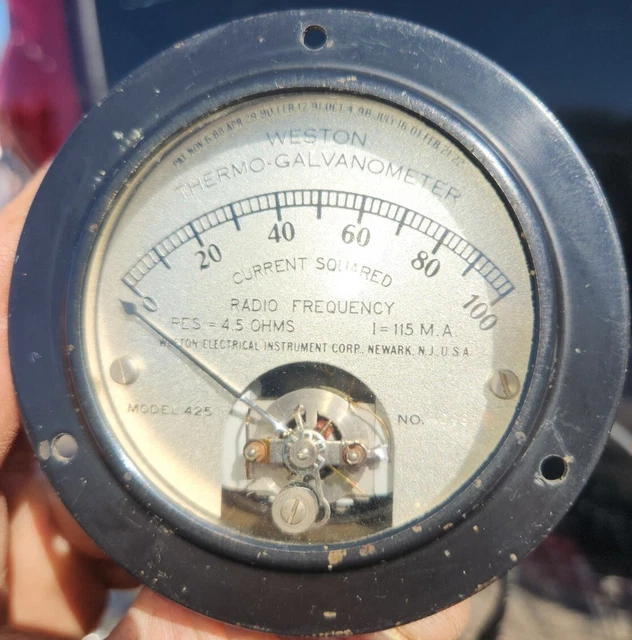 VINTAGE 1900S WESTON Thermo-Galvanometer Meter Model 425 Panel Gauge £ ...