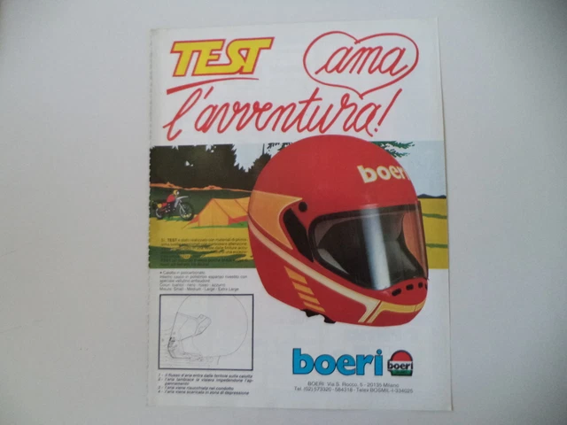 ADVERTISING PUBBLICITÀ 1984 CASCO HELMET BOERI TEST EUR 6,00 - PicClick IT