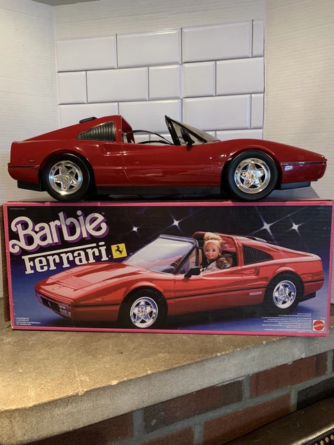 VINTAGE 1987 MATTEL Barbie Red Ferrari with Original Box Mattel 3136 £ ...