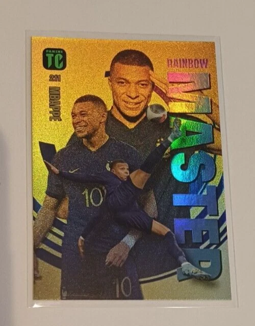 CARTE CARD CARTA n°211 RAINBOW MASTER Kylian Mbappé FRANCE PANINI TOP ...