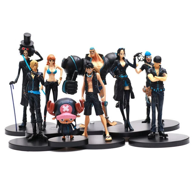 ONE PIECE LUFFY Roronoa Zoro Nami Brook Black Theater Ver Figure 9pcs ...