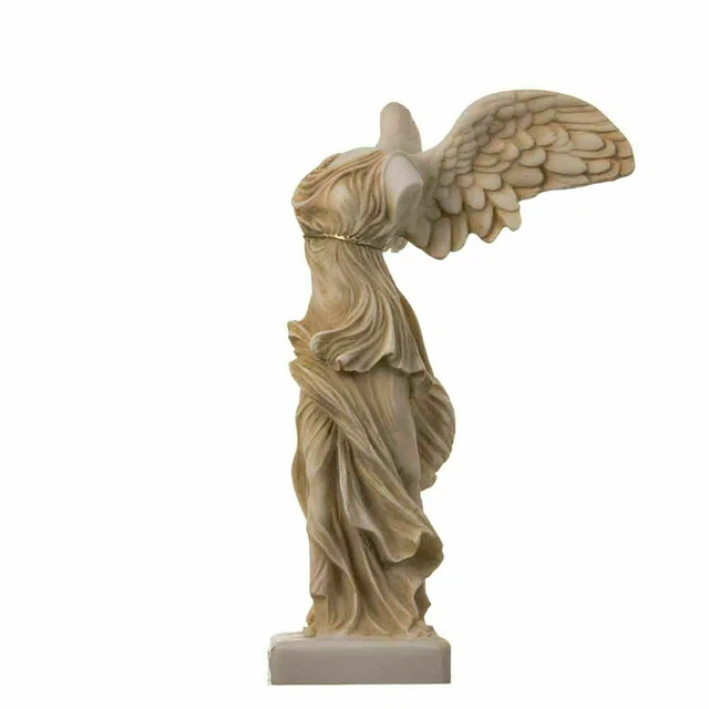 NIKE ALATA VITTORIA di Samotracia Statua color oro Alabastro 7,8 ...