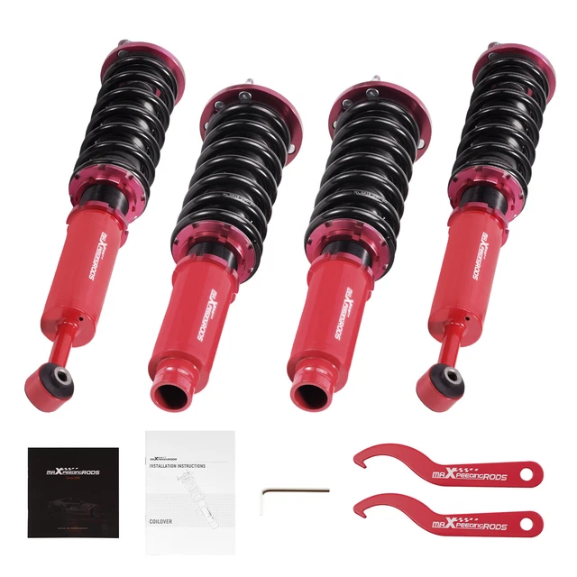 24WAYS ADJUSTABLE DAMPER Height Coilover for Honda 98-02 Accord 99-03 ...